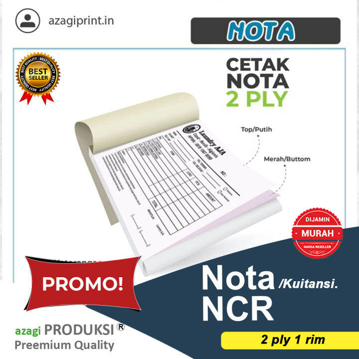 Cetak Kuitansi/Nota NCR 2 ply 1 rim | Lazada Indonesia