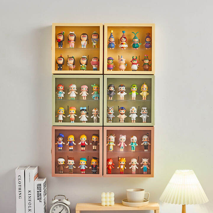【Fan's Tone】Wall Mounted Showcase Clear Acrylic Blind Box Figures ...