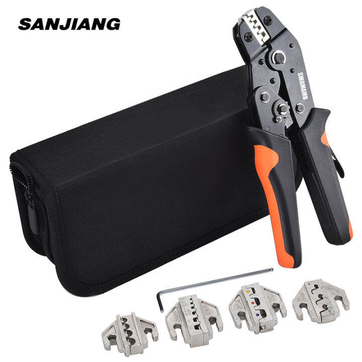 SN-58B วงล้อ Crimper เครื่องมือเปลี่ยนขากรรไกรชุดยานยนต์บริการชุดจีบคีมสำหรับไม่ฉนวนเปิดบาร์เรล ...