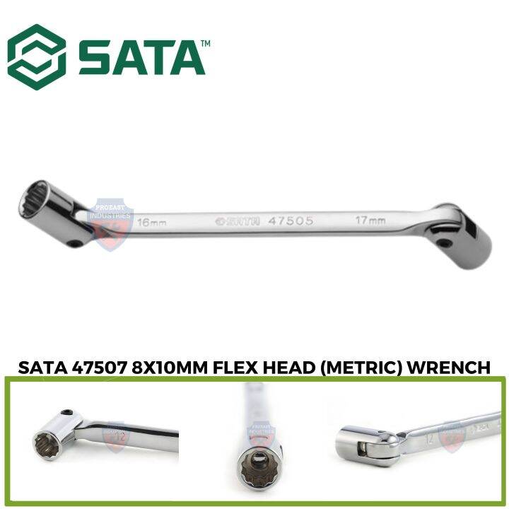 SATA 47507 8X10MM Flex Head (Metric) Wrench | Lazada