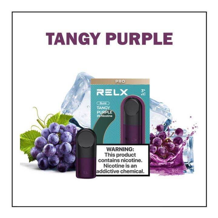 Relx infinity pro pods 100% Intense Purple Grape original authentic ...