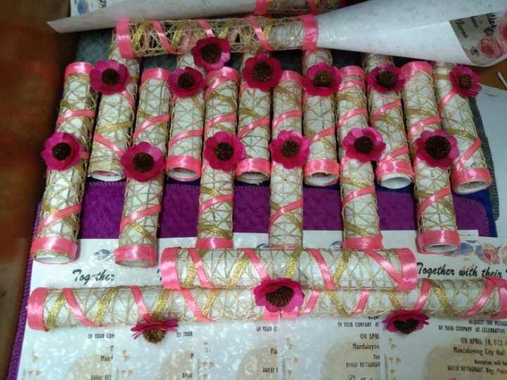 Wedding Invitation w/d ABACA Scroll case | Lazada PH