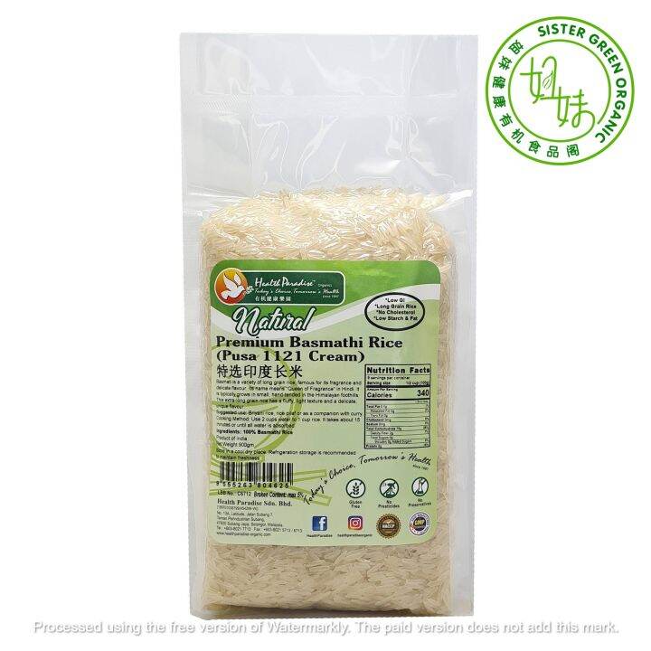 HEALTH PARADISE NATURAL PREMIUM BASMATHI RICE (900G) | Lazada