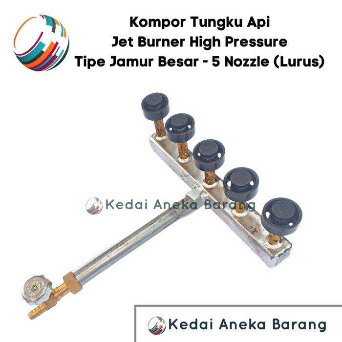 Kompor Jamur Besar 5 Nozzle Lurus Burner Tungku Api High Pressure ...