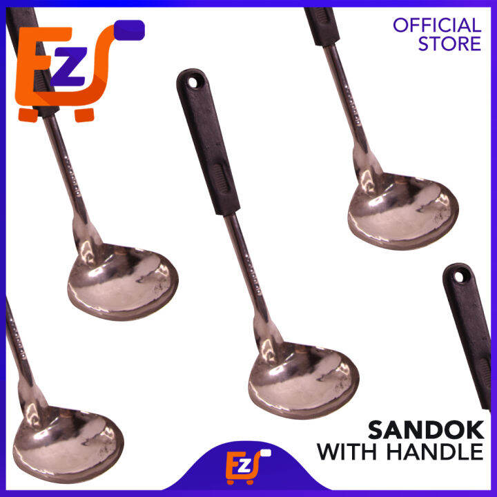EZ DEAL Stainless Kitchen Sandok with Black Handle | Lazada PH
