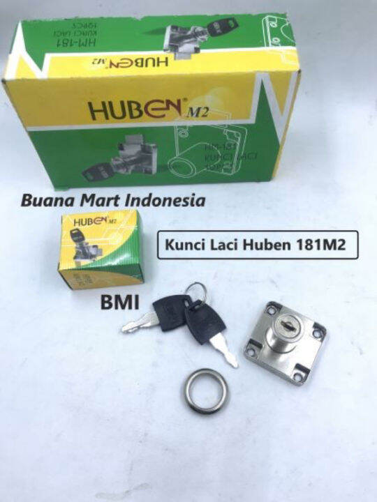 Kunci Laci Lemari HUBEN HM - 181 M2 | Drawer Lock 22mm | Lazada Indonesia