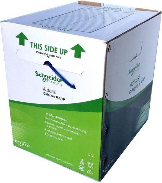 Schneider Actassi ACT4P6UCM3RBBU Cat6 4pr 23AWG UTP LAN Cable 305m Blue ...