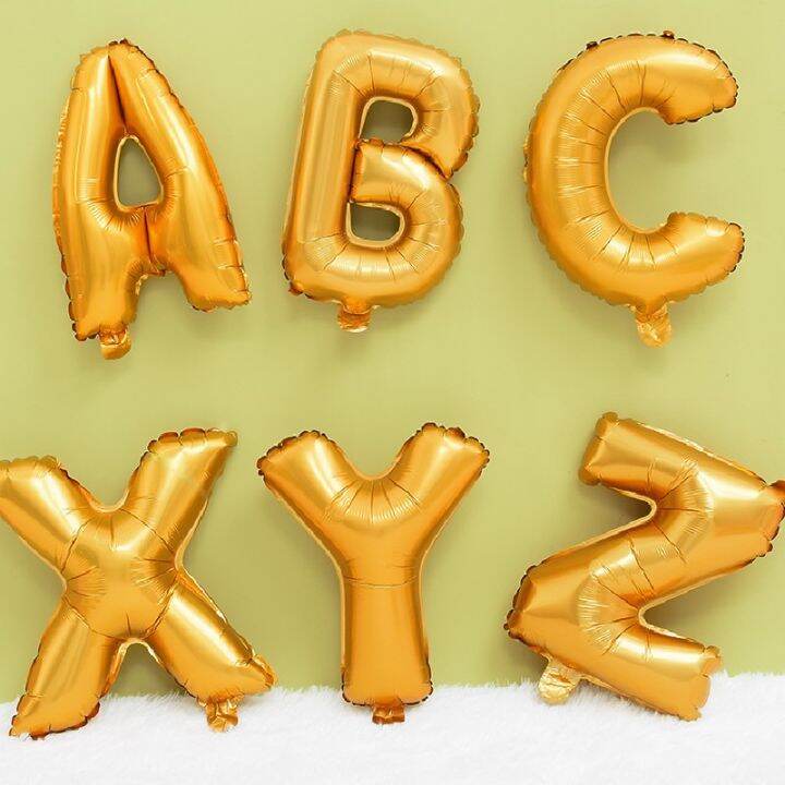 16inch Letter Foil Balloon Gold Diy Lettering Name Backdrop Happy New ...