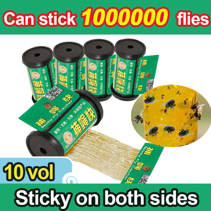 💥Double-sided pasting 💥10 rolls of flytrap tape Super sticky Non-toxic ...