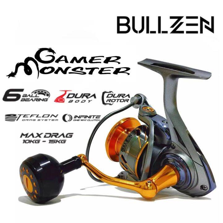 BULLZEN GAMER MONSTER SPINNING REEL | Lazada
