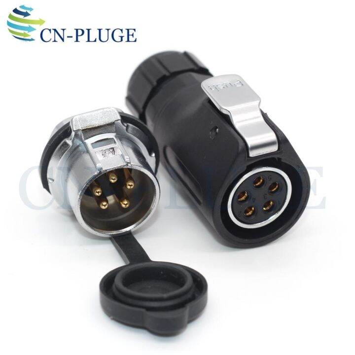 XHP20 5 pin LED Power Waterproof Connector Solar Power Cable Circular ...