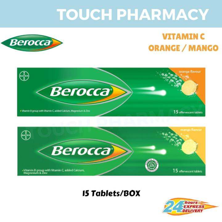 BEROCCA Effervescent Tablets Orange/Mango Flavour (15's) | Lazada