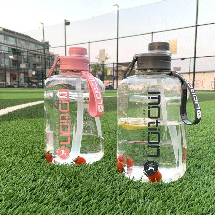 กระบอกน้ำดัมเบล ขวดน้ำ ขวดน้ำ2.2 ลิตร กระบอกน้ำ 2200ml กระบอกน้ำพกพา มีสเกลบอกช่วงเวลาในการดื่ม ...