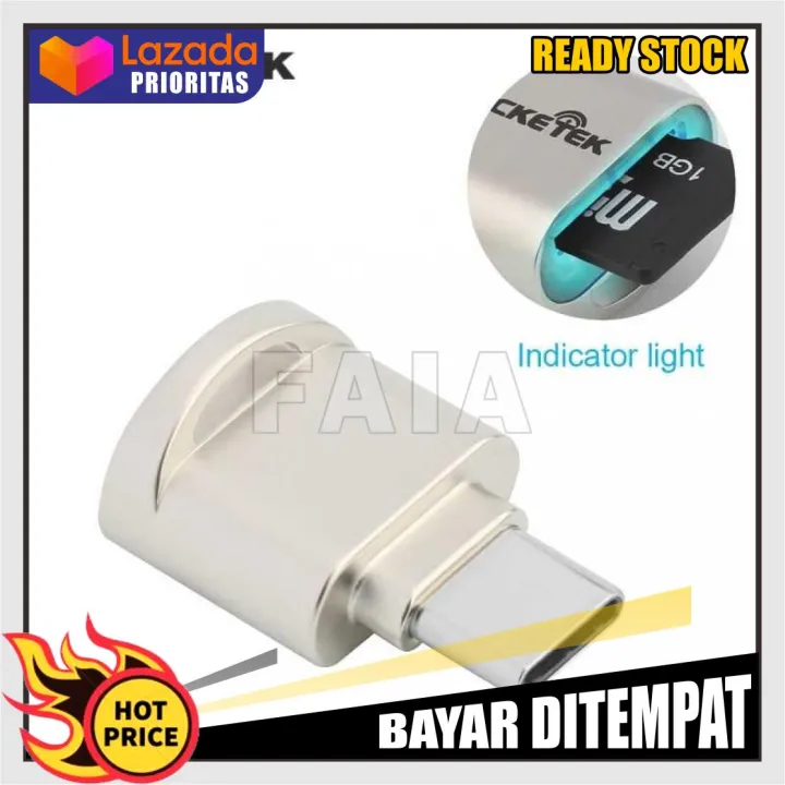 Rocketek Smartphone OTG Card Reader USB Type C Micro SD / Card Reader ...