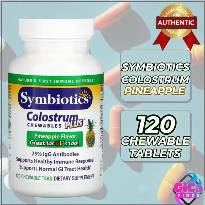 Symbiotics, Colostrum Plus Chewables, Pineapple, 120 Chewable Tabs ...