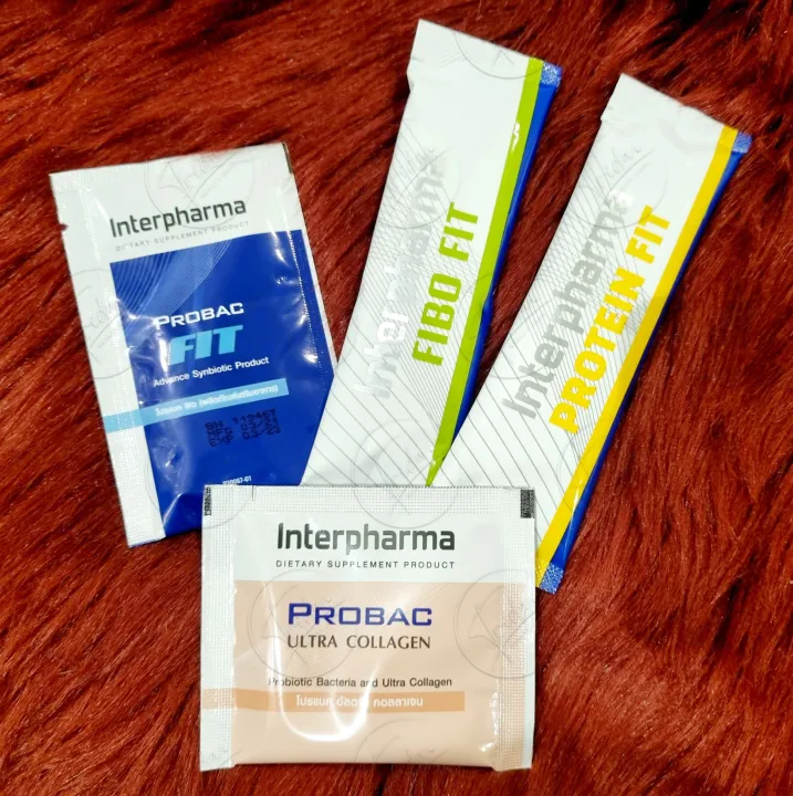 Interpharma เซททดลอง แบ่งขาย Probac FIBO Fit /Protein Fit / Probac fit / Collagen ผิวสวย เสริม ...