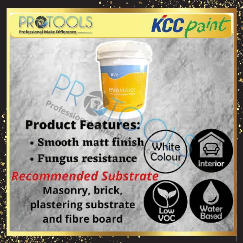 18L KCC EVA MAXX 15245 WHITE (Interior Ceiling Wall Undercoat Emulsion) Cat Dinding Siling Dalam ...