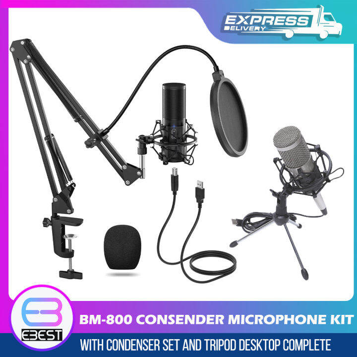 BM-800 Condenser Microphone Kit Audio Studio Sound Recording with ...