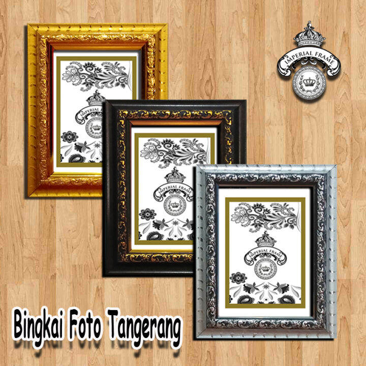 Bingkai Figura Frame Foto Ukir 5R (13X18 CM) Gold/Cokelat/Silver ...