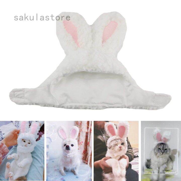 Plush Bunny Ears Pet Headband Rabbit Ear Hat for Cat Small Dogs Pet ...