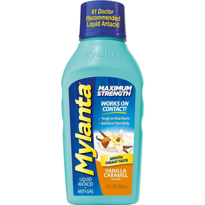 Mylanta Liquid Smooth Creamy Taste Vanilla Caramel - 355ml / 12 fl oz ...