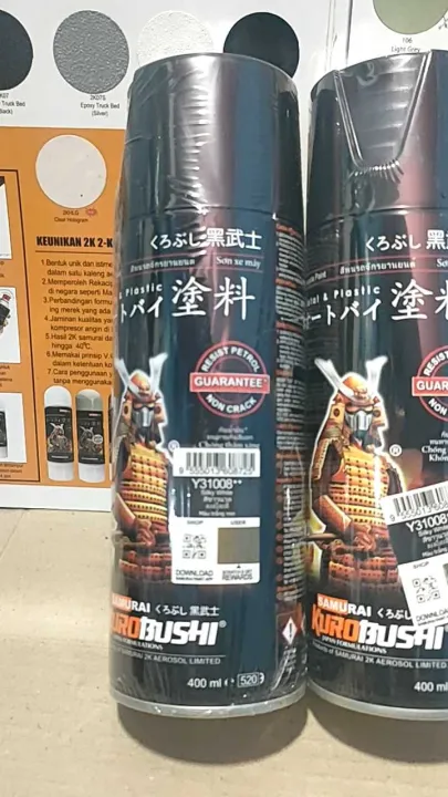 Pilok Pilox Cat Samurai Silky White Y31008 31008 Putih Silk Mengkilap Glossy 400ml Cat Semprot ...