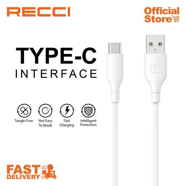 Recci - Type-C Cable - White / RTC-N08C | Lazada PH