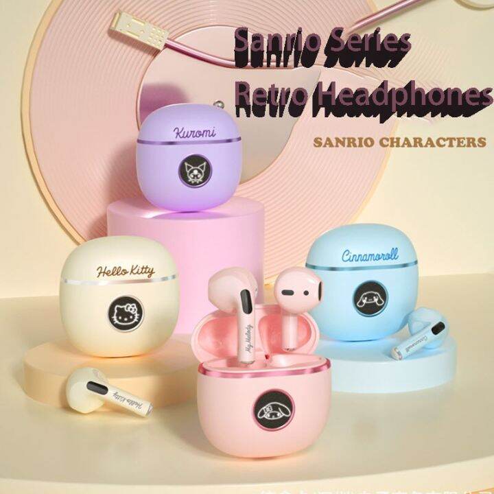 Kuromi Cinnamoroll Bluetooth Earphone Wireless Headset New Cute 5.1 Ear ...