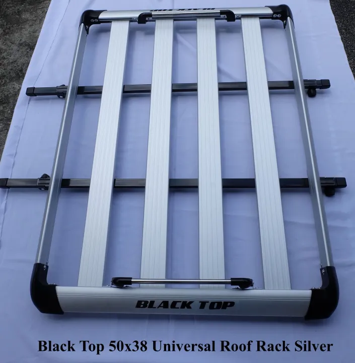 Black Top 50x38 Universal Roofrack / Roof Rack / Roof Carrier (Silver ...