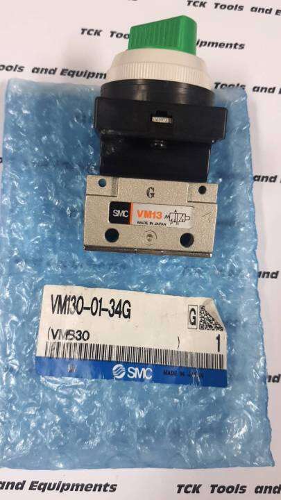 VM130-01-34G SMC 3/2 -1/8" Mechanical Valve หัวดอกเห็ดสีเขียว (สินค้าใหม่ SMC พร้อมส่งในไทย ...
