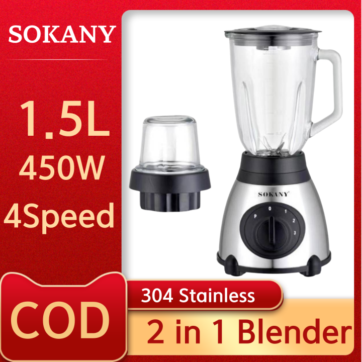 Sokany 2 IN 1 Juicer & Blender Ice crasher Grinder | Lazada PH