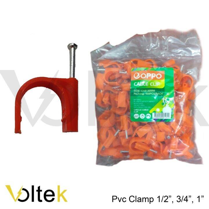 Pvc clamp orange for flexible hose and pvc pipes sizes 1/2 3/4 and 1 ...