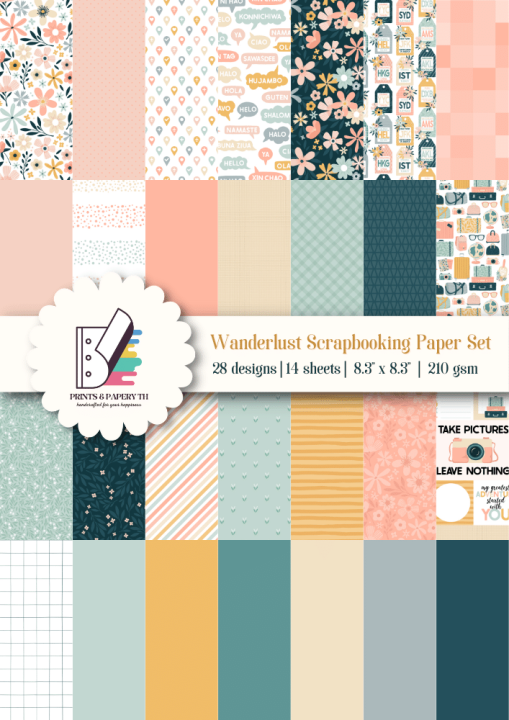 Wanderlust Scrapbooking Paper Set | Lazada.co.th
