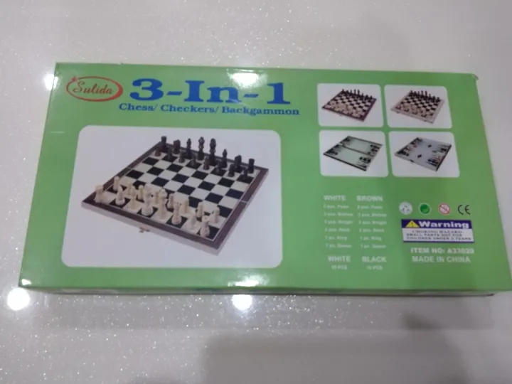 SULIDA 3N1 CHESS/CHECKERS/BACKGAMMON | Lazada PH