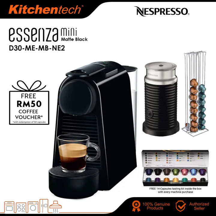 Nespresso D30-ME-BK-NE2 Essenza Mini Fully Automatic Capsule Espresso ...