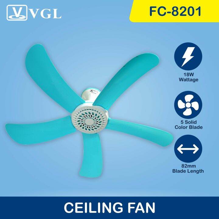 FREE SHIPPING, 18W Home Ceiling Fan Solid Color, 82mm Blade Length ...