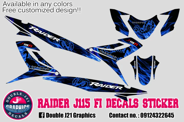 Suzuki Raider J115 Fi Decals Sticker | Lazada PH