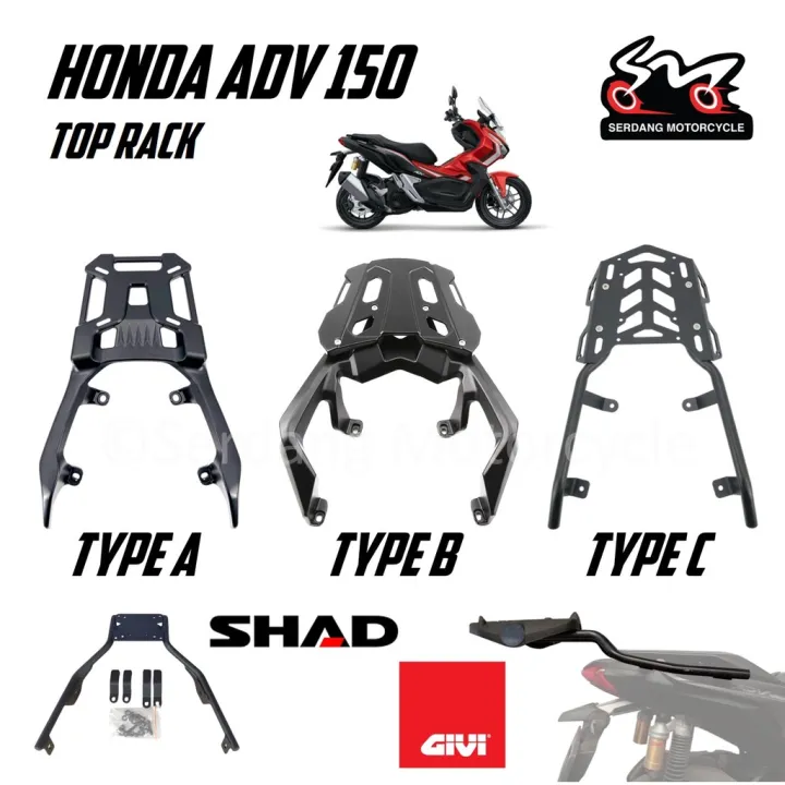 Honda ADV 150 Top Rack cket Rear Luggage Rack Luggage Cargo Rack Holder ...