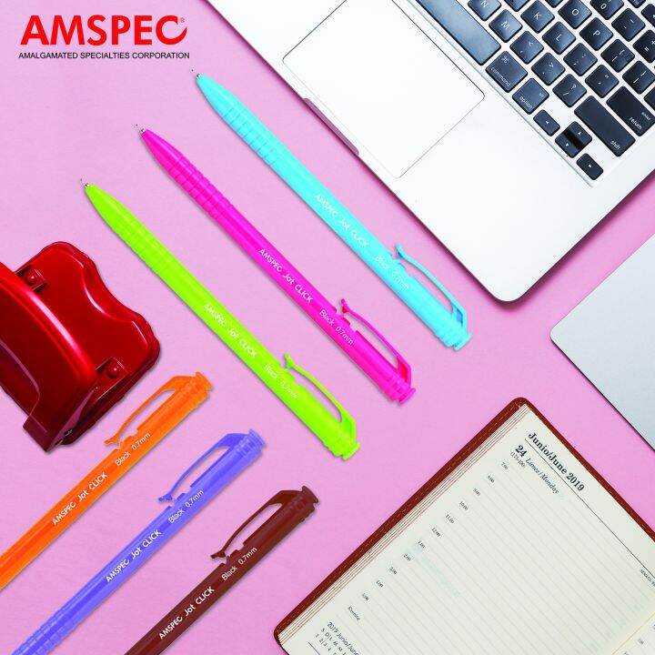 AMSPEC Jot Click Ballpen 0.7mm Black Ink | Lazada PH