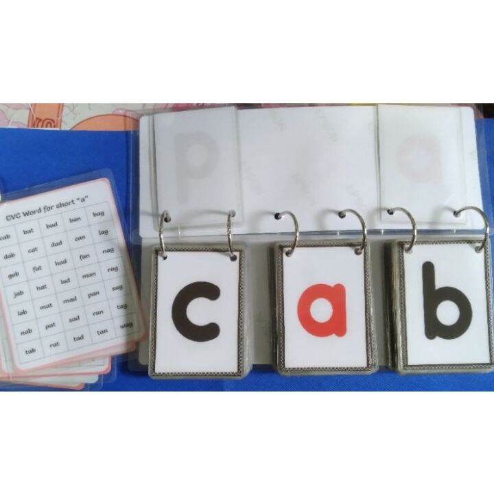 Laminated Flashcards Educational CVC Flipbook lowercase | Lazada PH