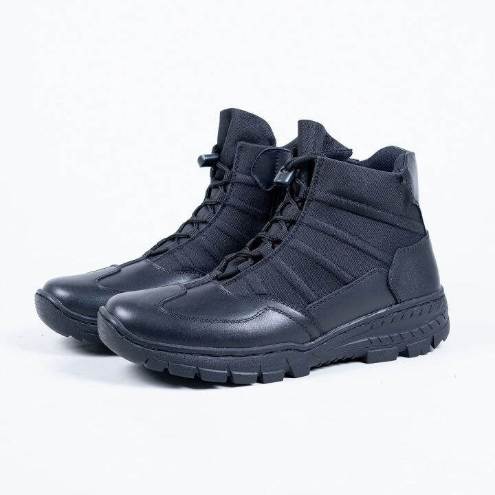 Sepatu Kulit SAPI PDL Pendek TNI AD | Sepatu PDL Satpam POLISI Serie M2 ...