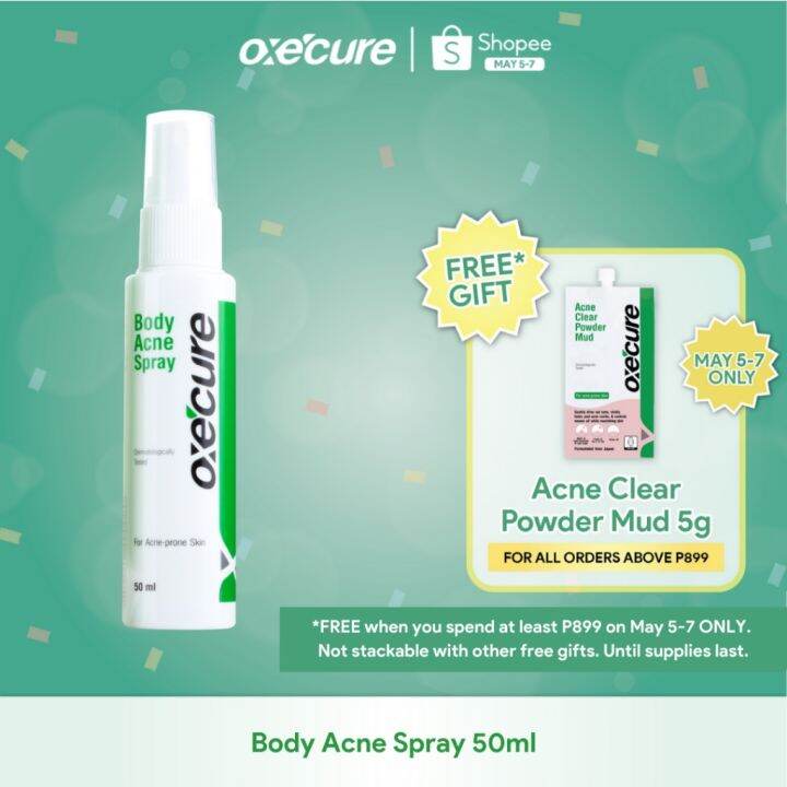 Hot lgpa9zo OXECURE Body Acne Spray 50ml | Lazada PH