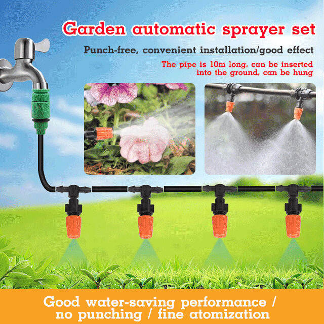 besteffie 10 meters 85PCS spray drip irrigation set Little Red Riding ...