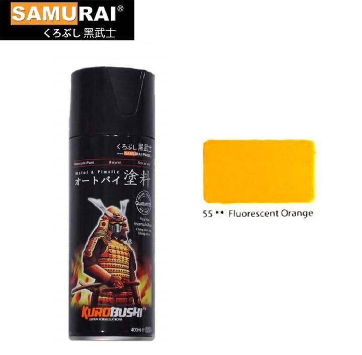 SAMURAI SPRAY PAINT FLUORESCENT COLOURS 55** (FLUORESCENT ORANGE) | Lazada