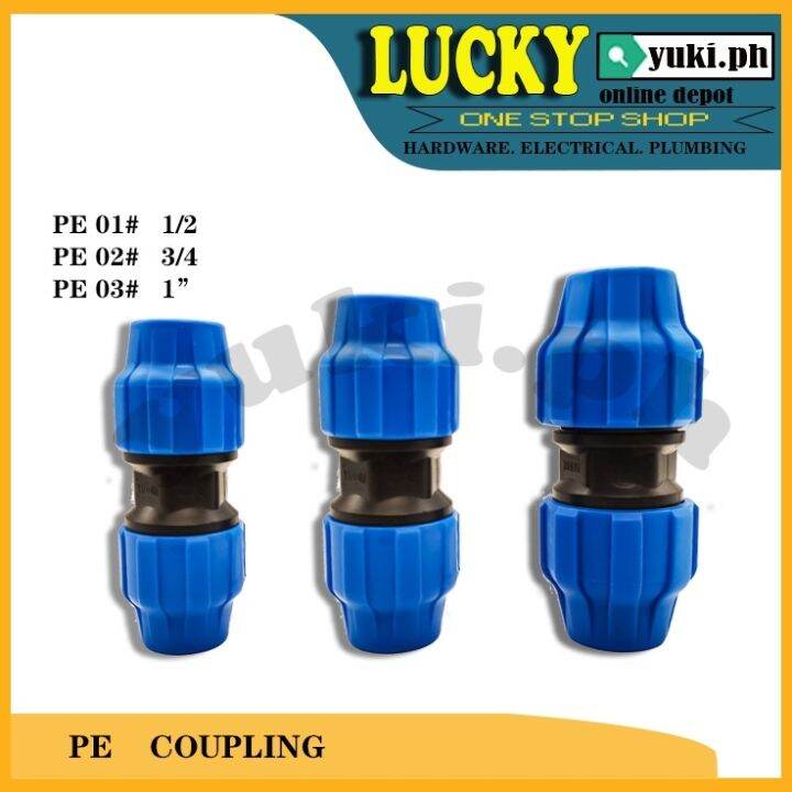PE COMPRESSION PIPE FITTINGS COUPLING ( 1/2 3/4 1 ) SOLD PER PIECE | Lazada PH