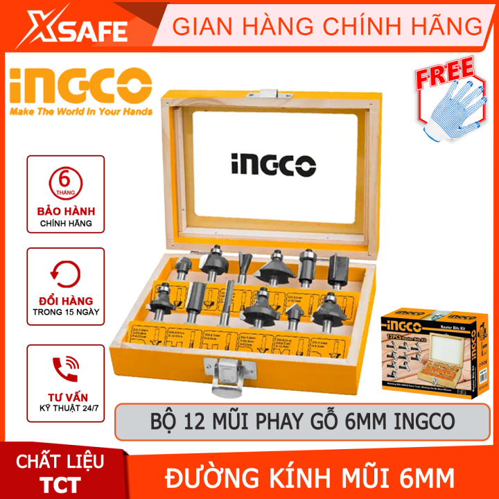 Bộ 12 mũi phay gỗ INGCO AKRT1201 | bộ dao phay gỗ 12 chi tiết Đường ...