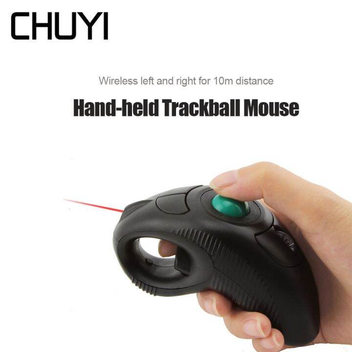 Wireless Thumb-Controlled Mouse Trackball Laser Mause 2.4G Air Design ...