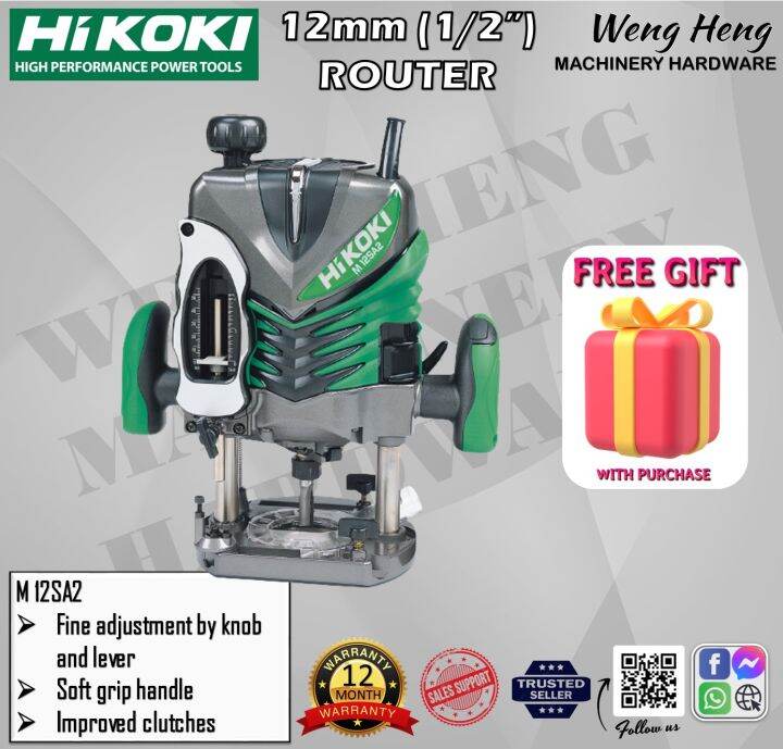 100% Genuine Hitachi/ Hikoki AC 12mm (or 1/2") Router - Model M12SA2 ...