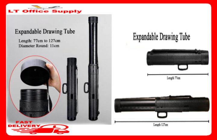 (LT OFFICE) Heavy Duty Expandable Plastic drawing tube telescopic ...
