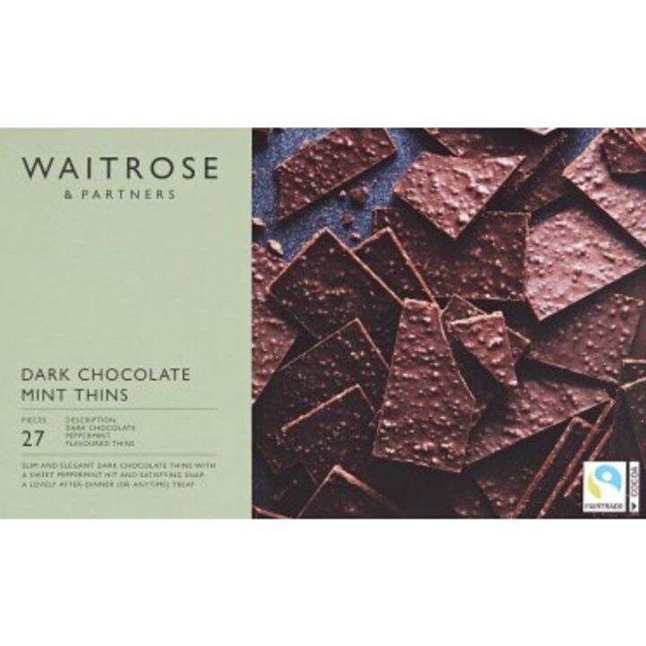 จัดให้คุณ🔵 Waitrose mint thins dark chocolate crisp peppermint flavored ...